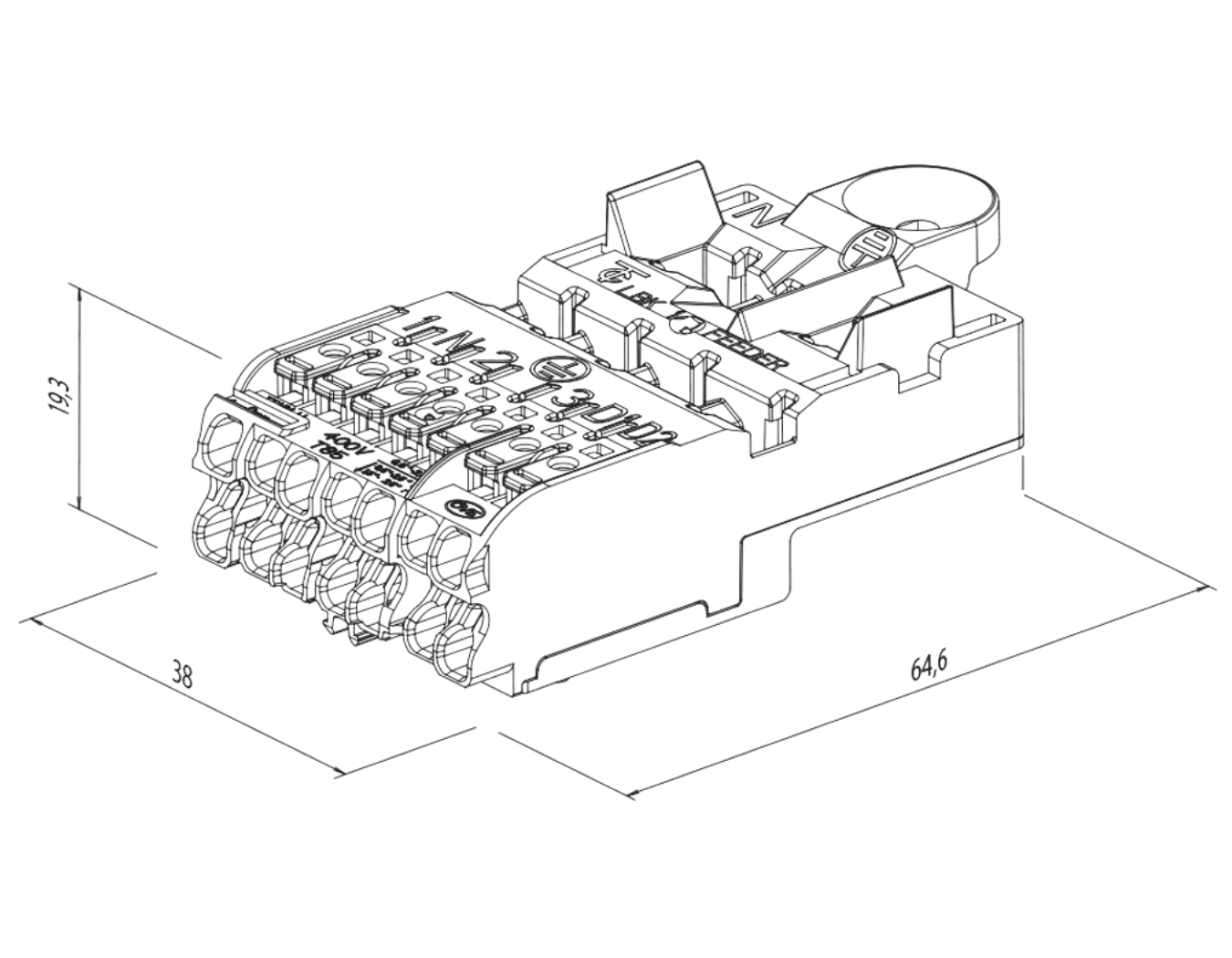 Cable holder with direct feed-in | LBK 1/7 Feeder - Electro Terminal ...