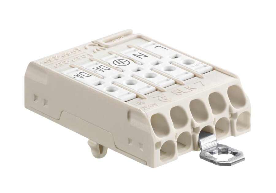 Luminaire connector 5-pole (flat & screwless) | SLK 7 - Electro Terminal